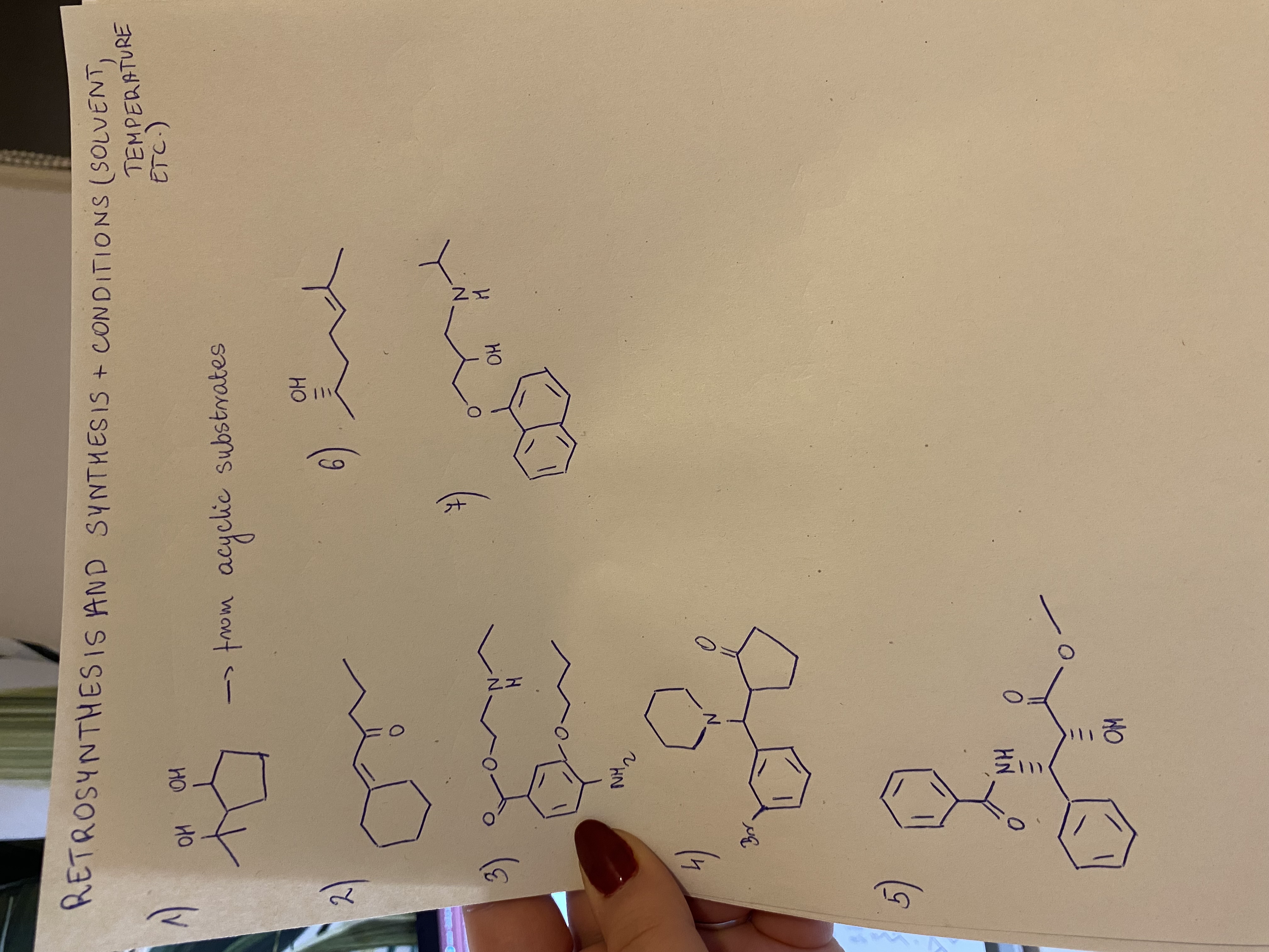 RETROSYNTHESIS AND SYNTMESIS + ﻿CONDITIONS (SOLVENT, | Chegg.com