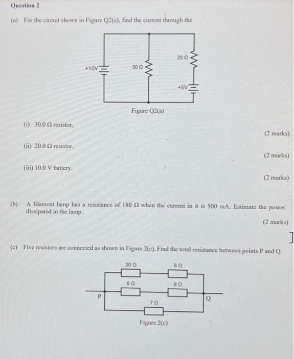 Solved Question 2 (a) For the circuit shown in Figure Q2(a), | Chegg.com