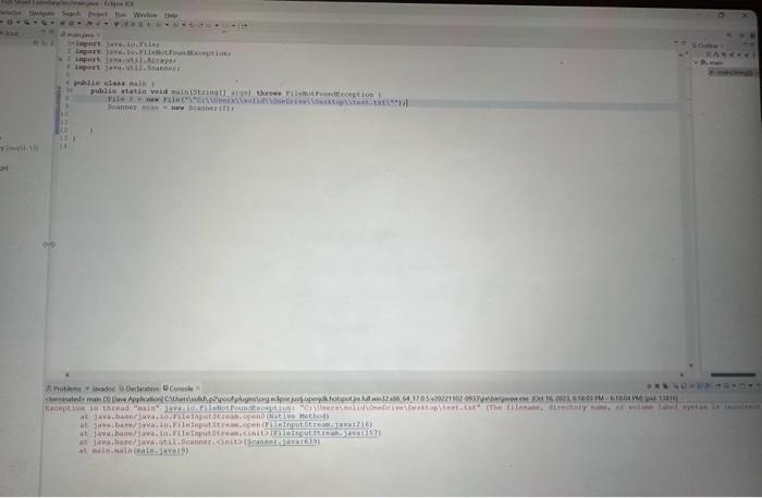 Solved why the file can't be read in? there is an error. | Chegg.com