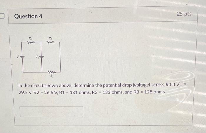 Solved In the circuit shown above, determine the potential | Chegg.com