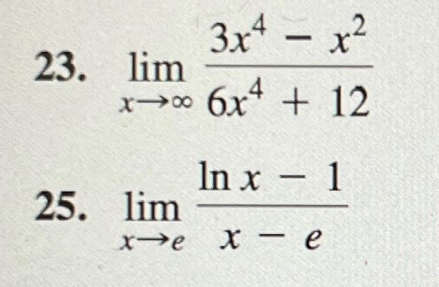 Solved evaluate the following limits using l'hopitals rule | Chegg.com