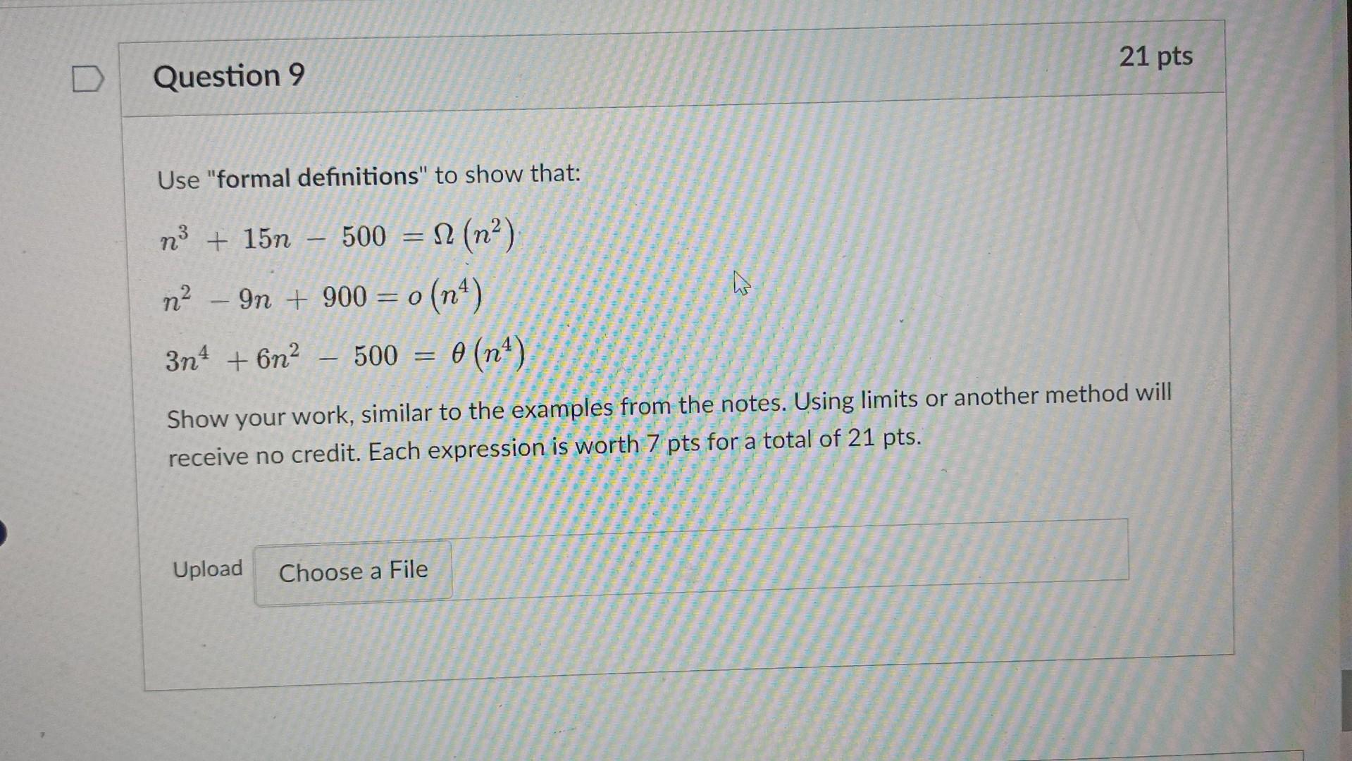 Solved Use "formal definitions" to show that: | Chegg.com