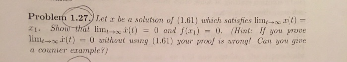 Solved Problem is from Advanced differential equations and | Chegg.com