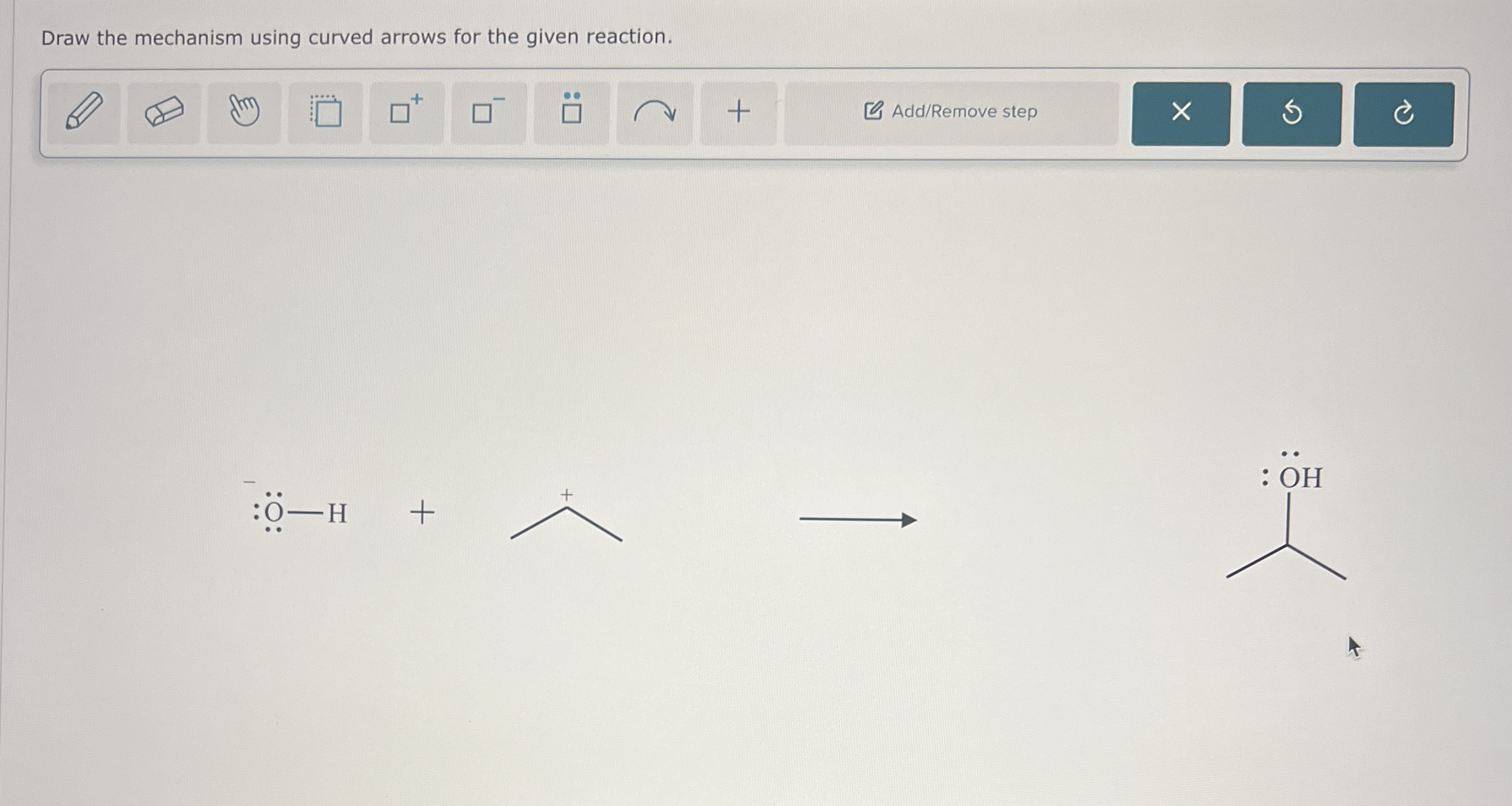 Solved Draw the mechanism using curved arrows for the given | Chegg.com