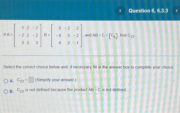 Solved If A=⎣⎡1−20223−2−23⎦⎤,B=⎣⎡0−44−2522−2−1⎦⎤, and | Chegg.com