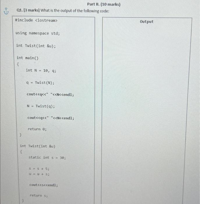 Solved \#include 〈iostream〉 using namespace std; int | Chegg.com