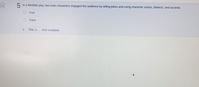 5 ﻿In a Meddah play, two main characters engaged the | Chegg.com