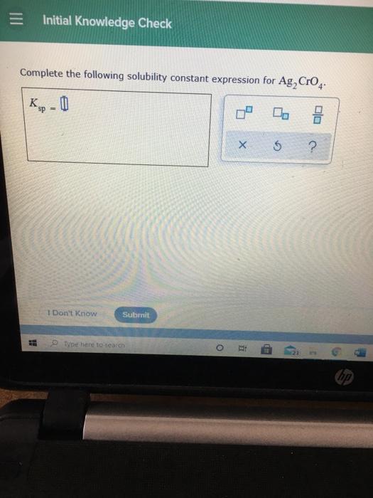 Solved Initial Knowledge Check Complete the following | Chegg.com