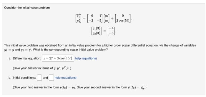 Solved Consider the initial value problem | Chegg.com