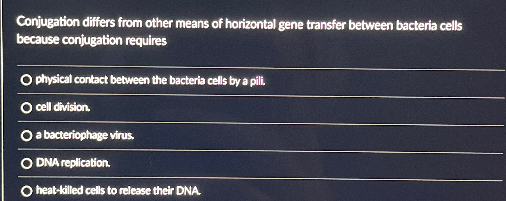 Solved Conjugation differs from other means of horizontal | Chegg.com