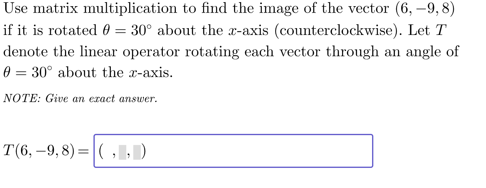 Solved Use matrix multiplication to find the image of the | Chegg.com