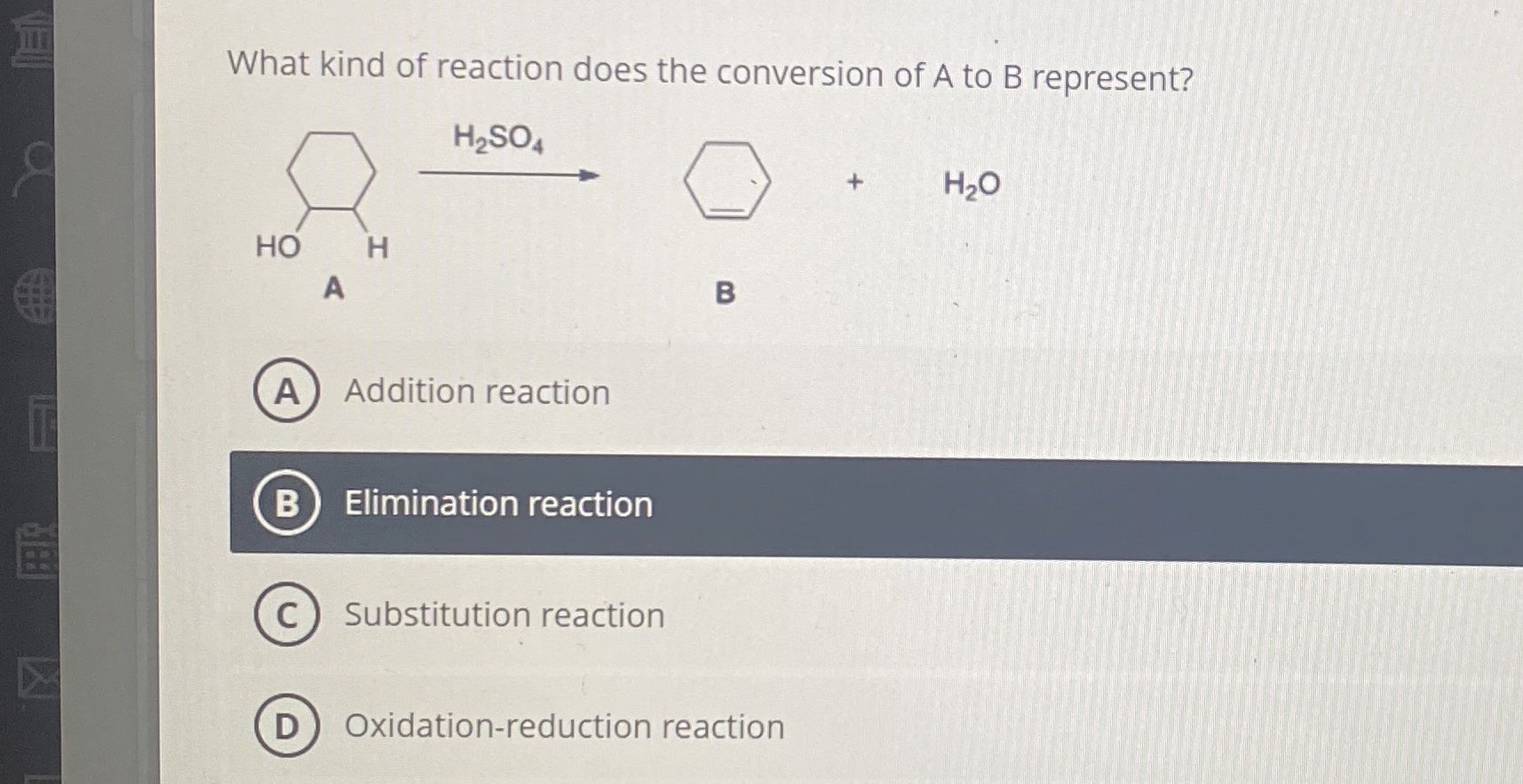 Solved What kind of reaction does the conversion of A to B | Chegg.com