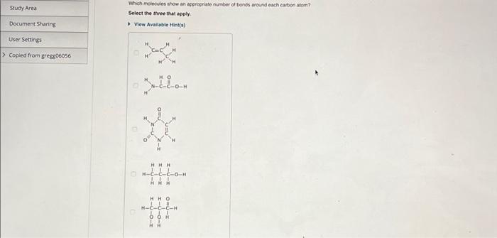 Solved Study Area Document Sharing User Settings > Copied | Chegg.com