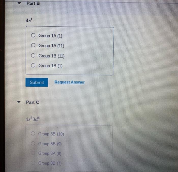 Solved Identify the group number using A/B ans 1 to 18 | Chegg.com