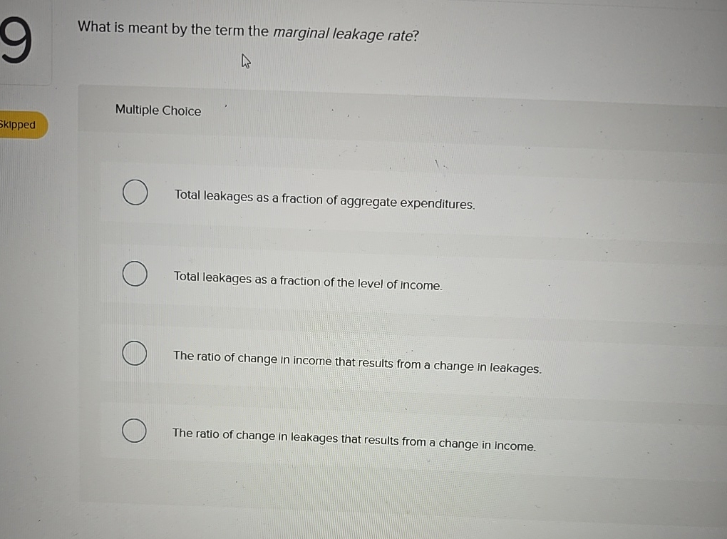 Solved What is meant by the term the marginal leakage | Chegg.com