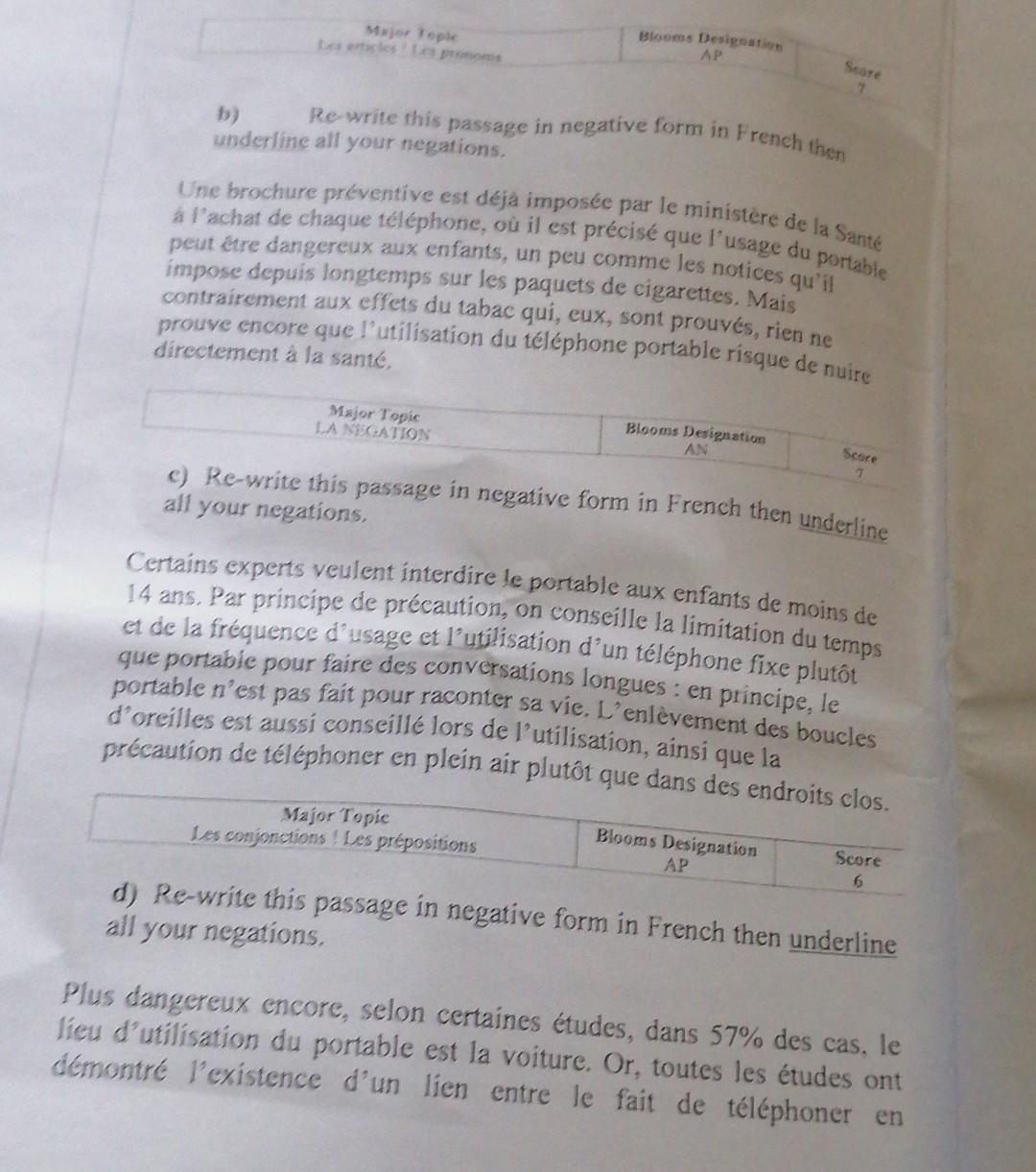 c) Reformulez chacune des expressions ci-dessous en | Chegg.com