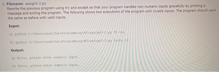 2 Filename Assign3 2 Py Rewrite The Previous