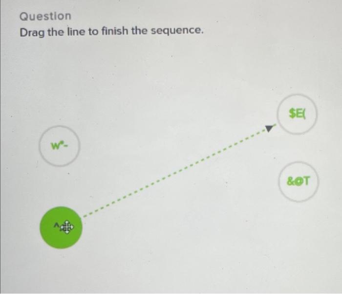 Question Drag the line to finish the sequence. | Chegg.com