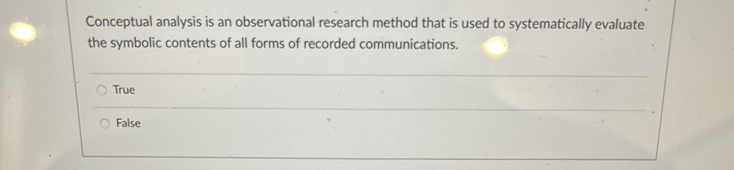 Solved Conceptual analysis is an observational research | Chegg.com