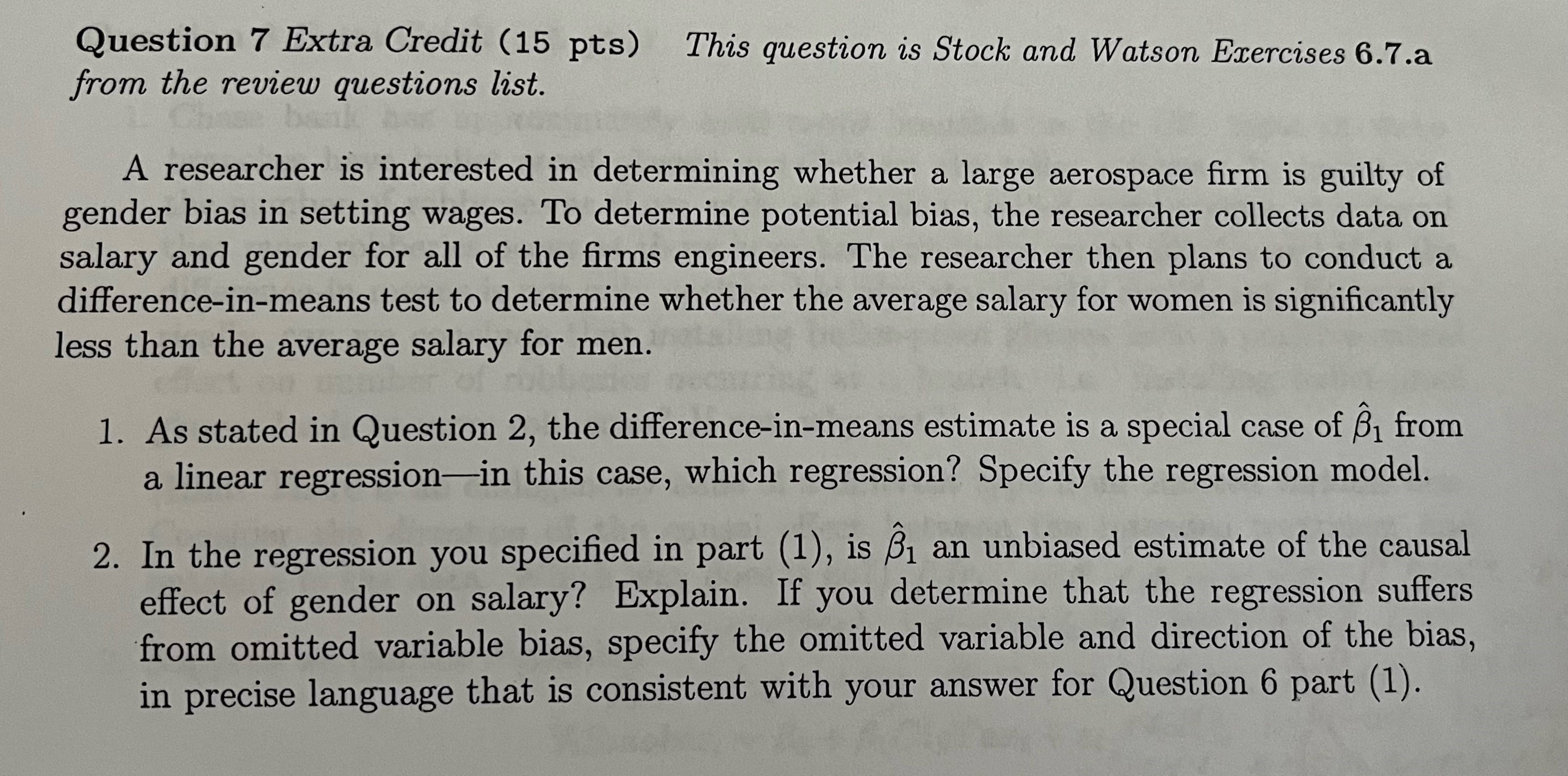 Solved PLEASE SEE END OF QUESTION FOR CONTEXT ON QUESTION 6! | Chegg.com