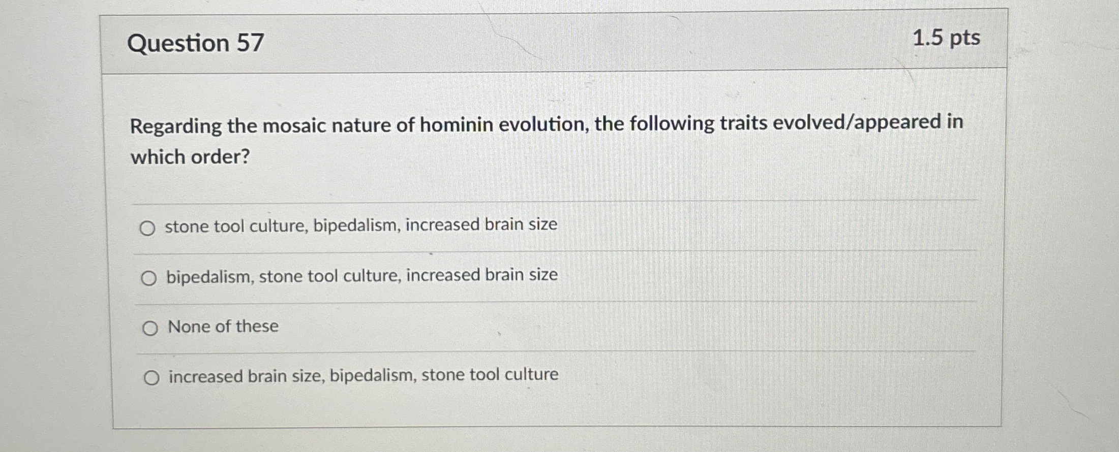 Solved Question 571.5ptsRegarding the mosaic nature of | Chegg.com