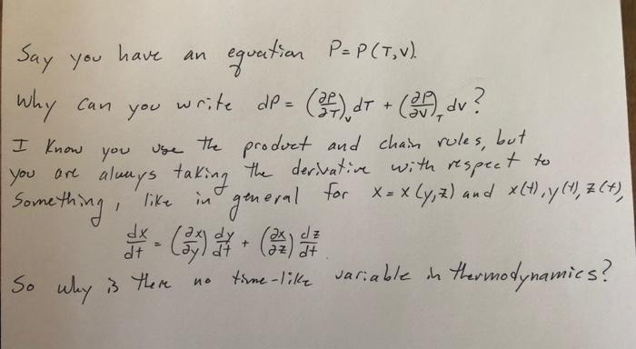 Solved Say you have an equation PEP (Tv). I Know you why can | Chegg.com