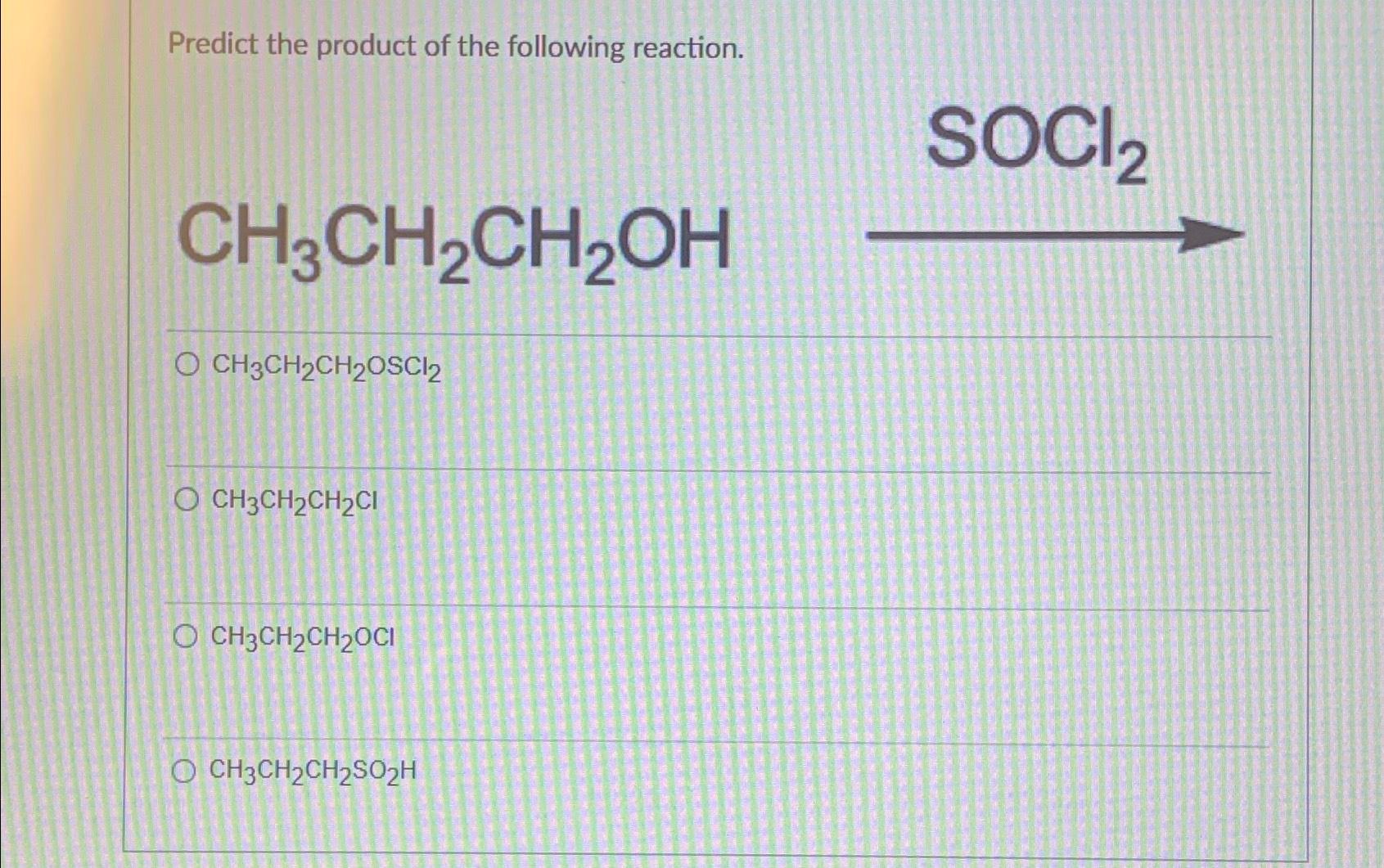 Solved Predict the product of the following | Chegg.com