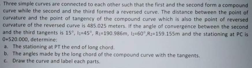 Solved Three simple curves are connected to each other such | Chegg.com