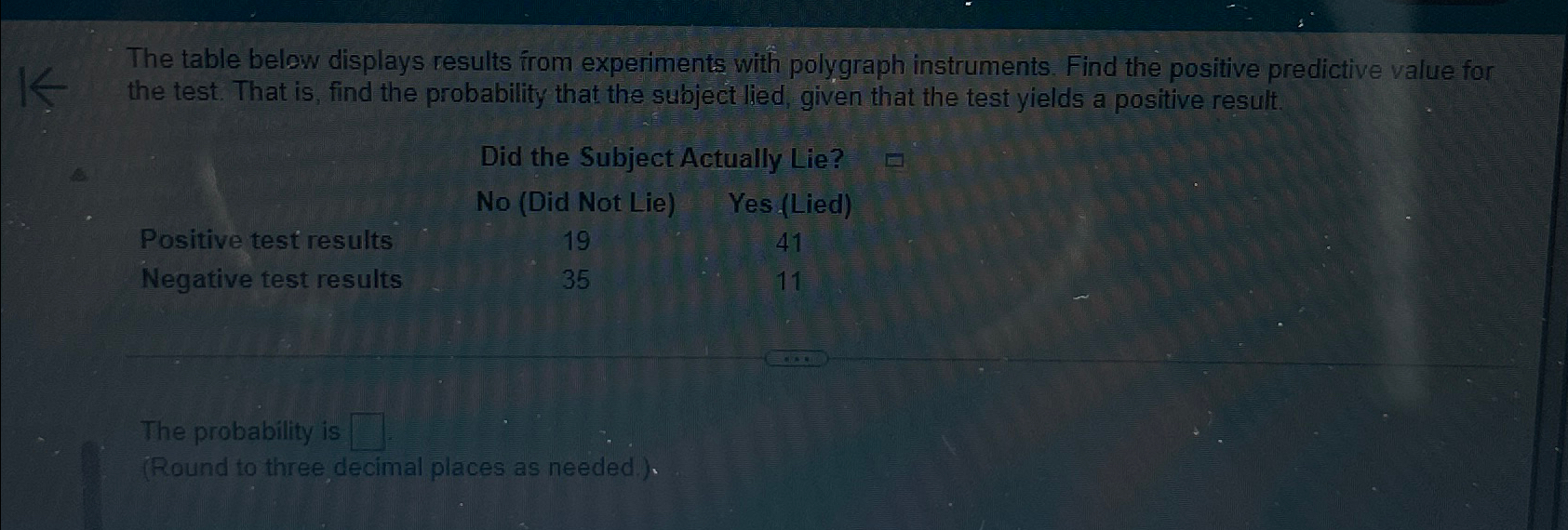 Solved The table below displays results from experiments | Chegg.com