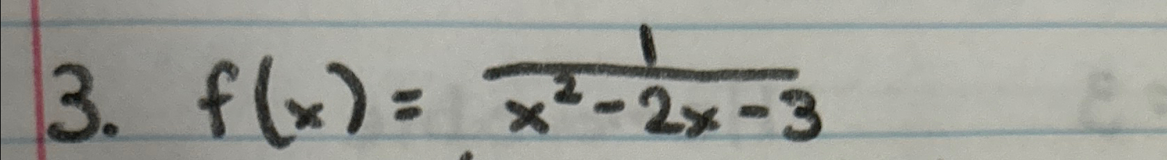 Solved State the interval(s) ﻿on which f(x)=1x2-2x-3 ﻿is | Chegg.com