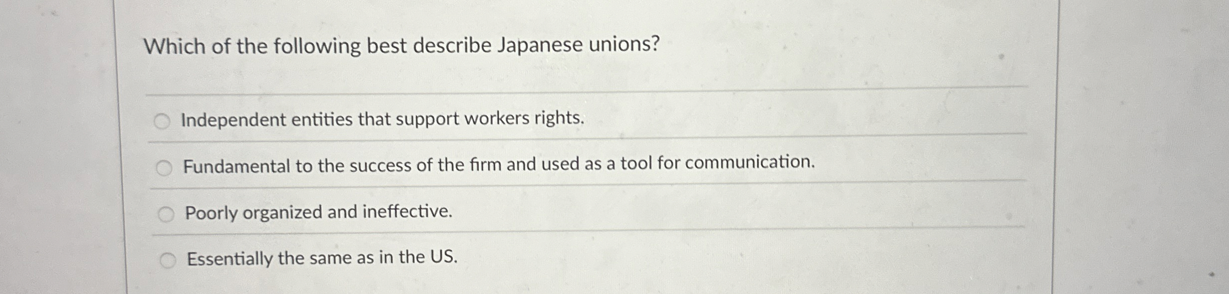 Solved Which of the following best describe Japanese | Chegg.com