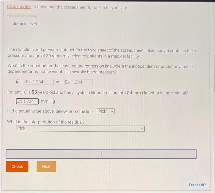Click this link to download the spreadsheet for use | Chegg.com