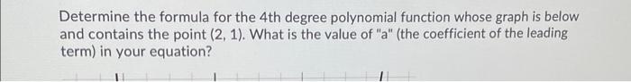 Solved Determine the formula for the 4th degree polynomial | Chegg.com