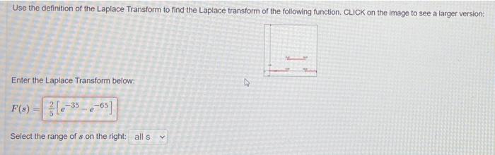 Solved Use the definition of the Laplace Transform to find | Chegg.com