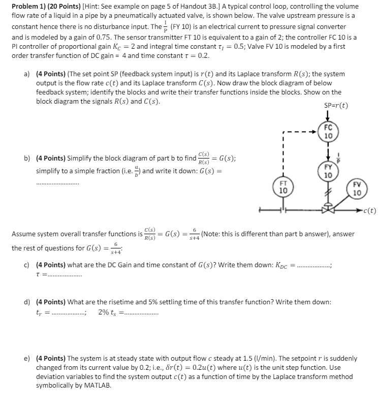 Problem 1) (20 ﻿Points) [Hint: See example on page 5 | Chegg.com