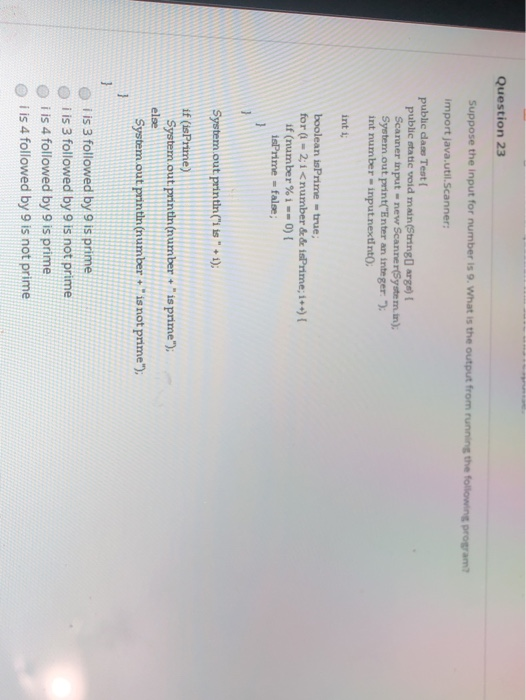 Solved Question 21 What is the output of the following | Chegg.com