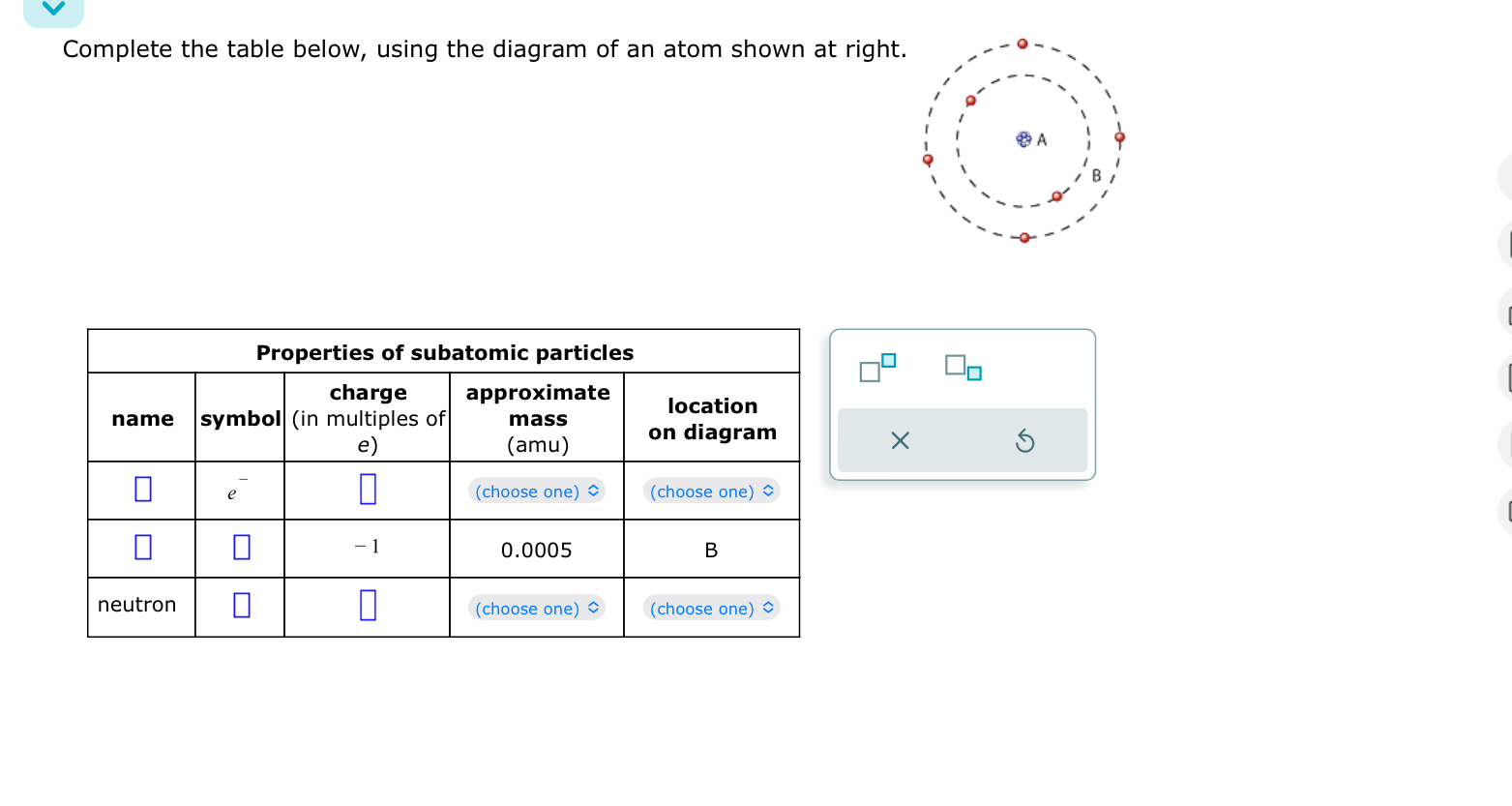 Solved Complete the table below, using the diagram of an | Chegg.com