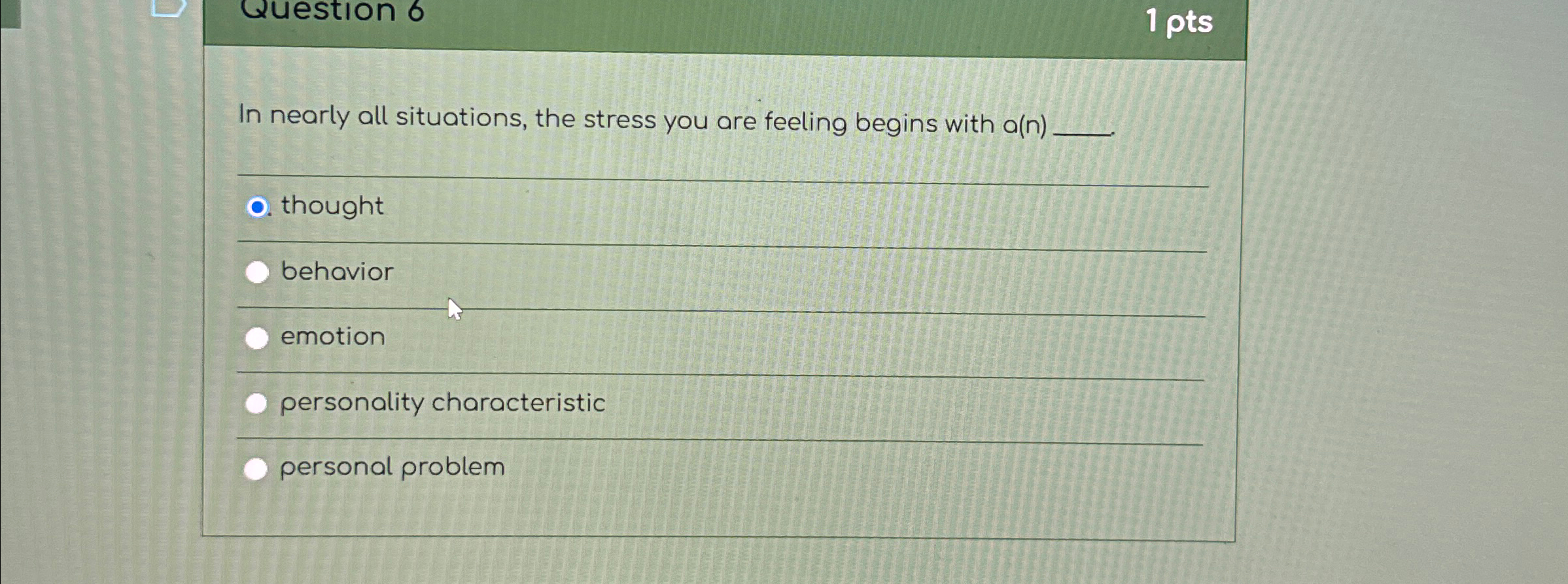 Solved Question 61 ﻿ptsIn nearly all situations, the stress | Chegg.com