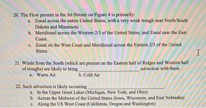 Solved Zonal vs. Meridional Flow The Jet Stream is present | Chegg.com