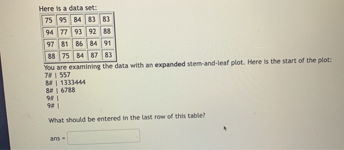 Solved Here is a data set: 75 95 84 83 83 94 77 93 92 88 97 | Chegg.com