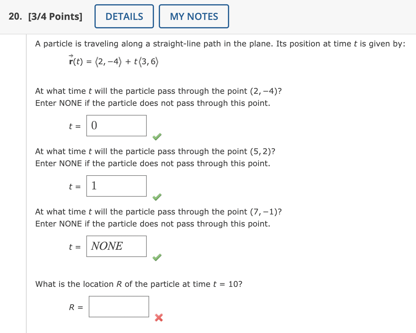 Solved A particle is traveling along a straight-line path in | Chegg.com