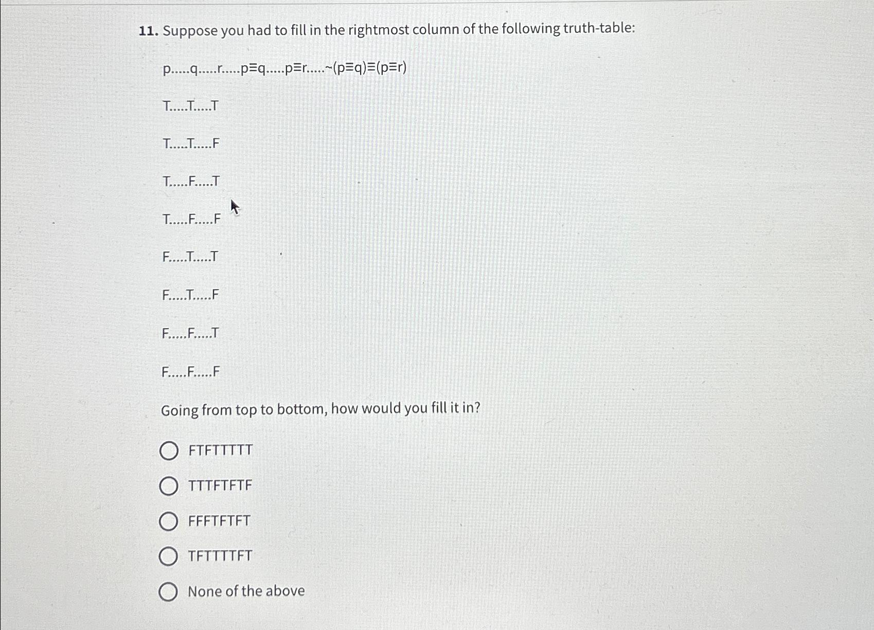Solved Suppose you had to fill in the rightmost column of | Chegg.com