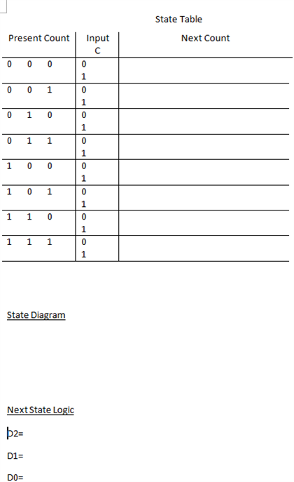 Solved Design A Binary Updown Mod 5 Counter If The Input C 9146