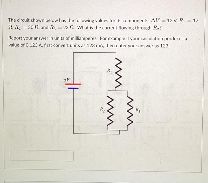 Solved The circuit shown below has the following values for | Chegg.com