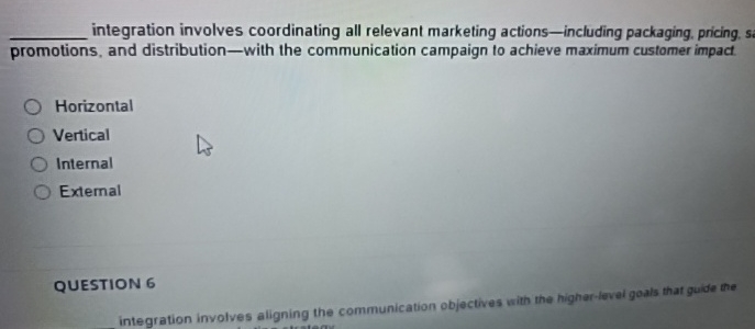 Solved q, ﻿integration involves coordinating all relevant | Chegg.com