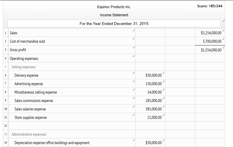 Solved Income Statement data:Advertising expense | Chegg.com