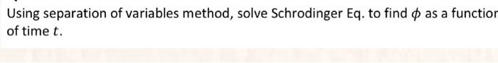 Solved Using separation of variables method, solve | Chegg.com
