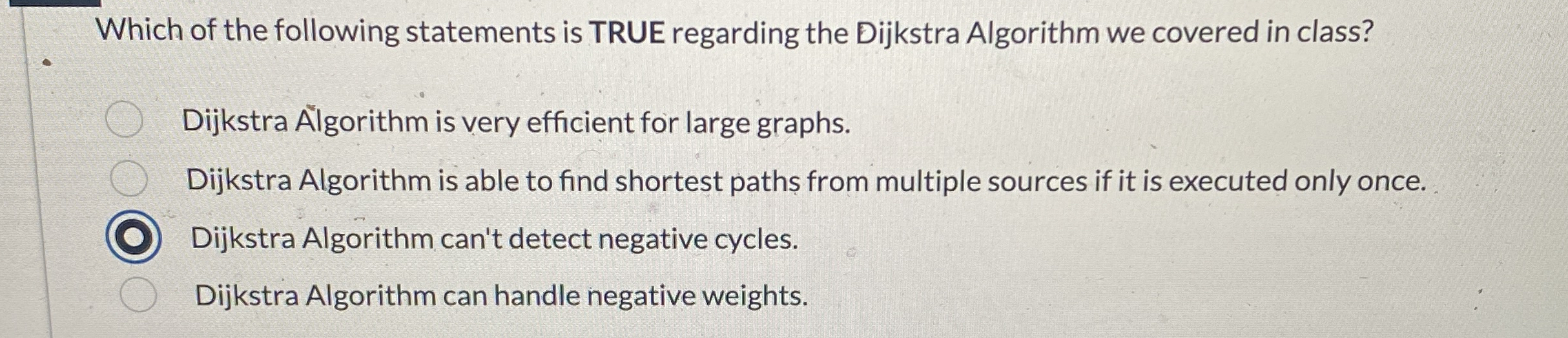 Solved Which of the following statements is TRUE regarding | Chegg.com
