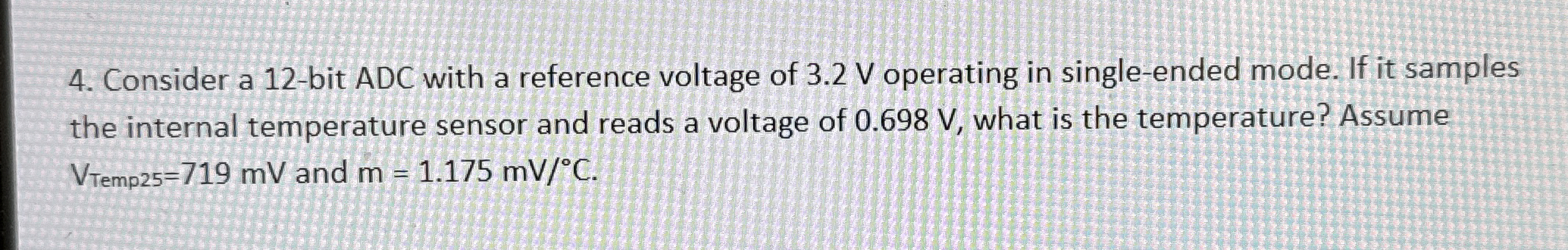 Solved Consider a 12-bit ADC with a reference voltage of 3.2 | Chegg.com