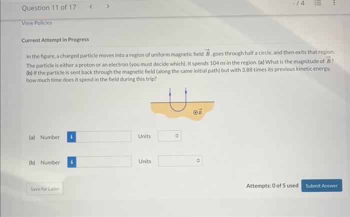 Solved In the figure, a charged particle moves into a region | Chegg.com